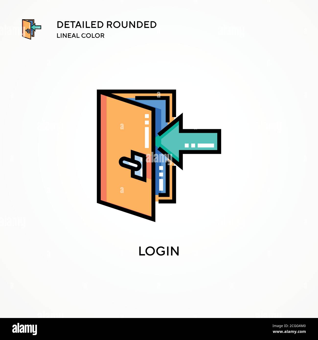 Login vector icon. Modern vector illustration concepts. Easy to edit ...
