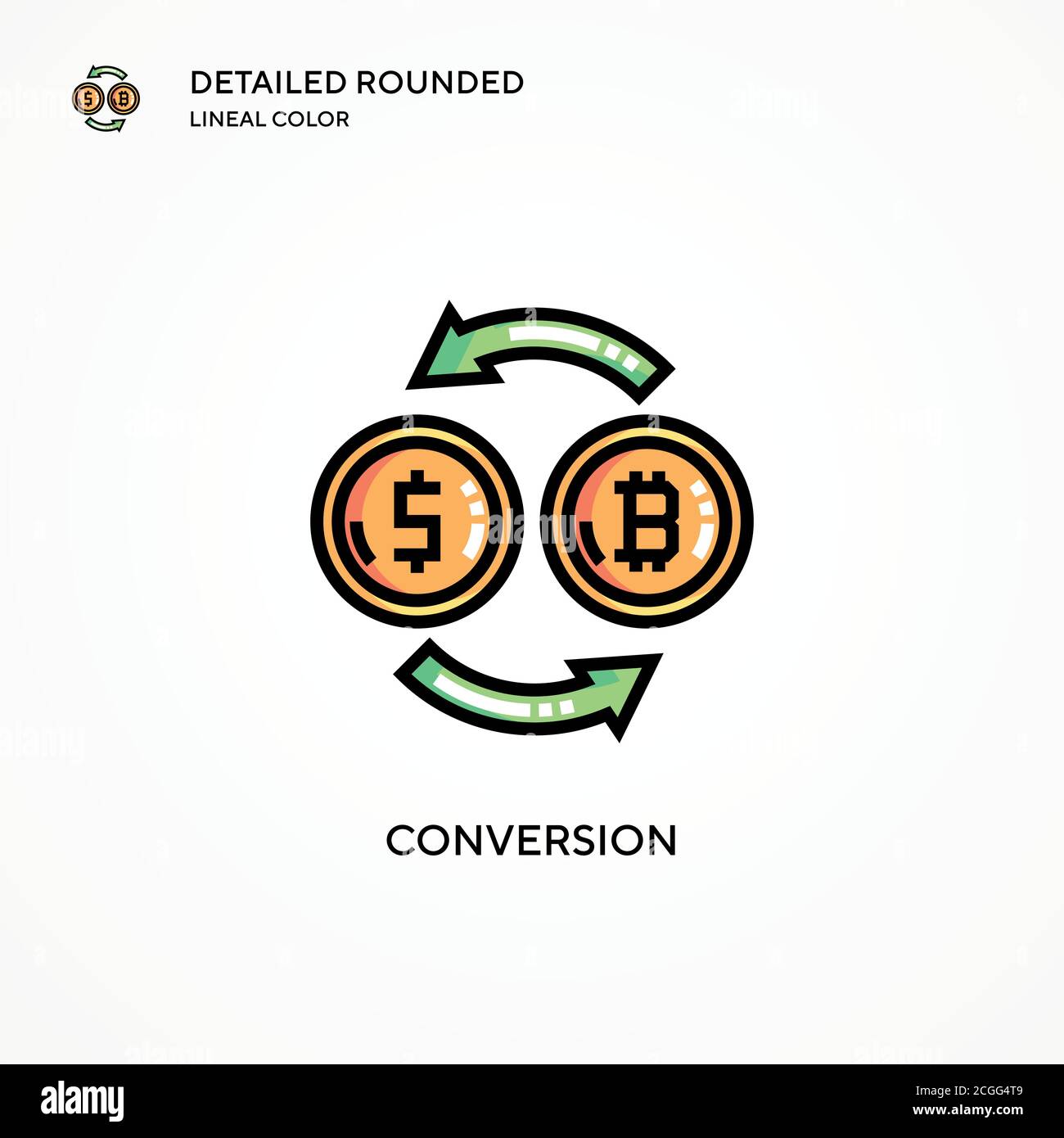 Conversion vector icon. Modern vector illustration concepts. Easy to ...