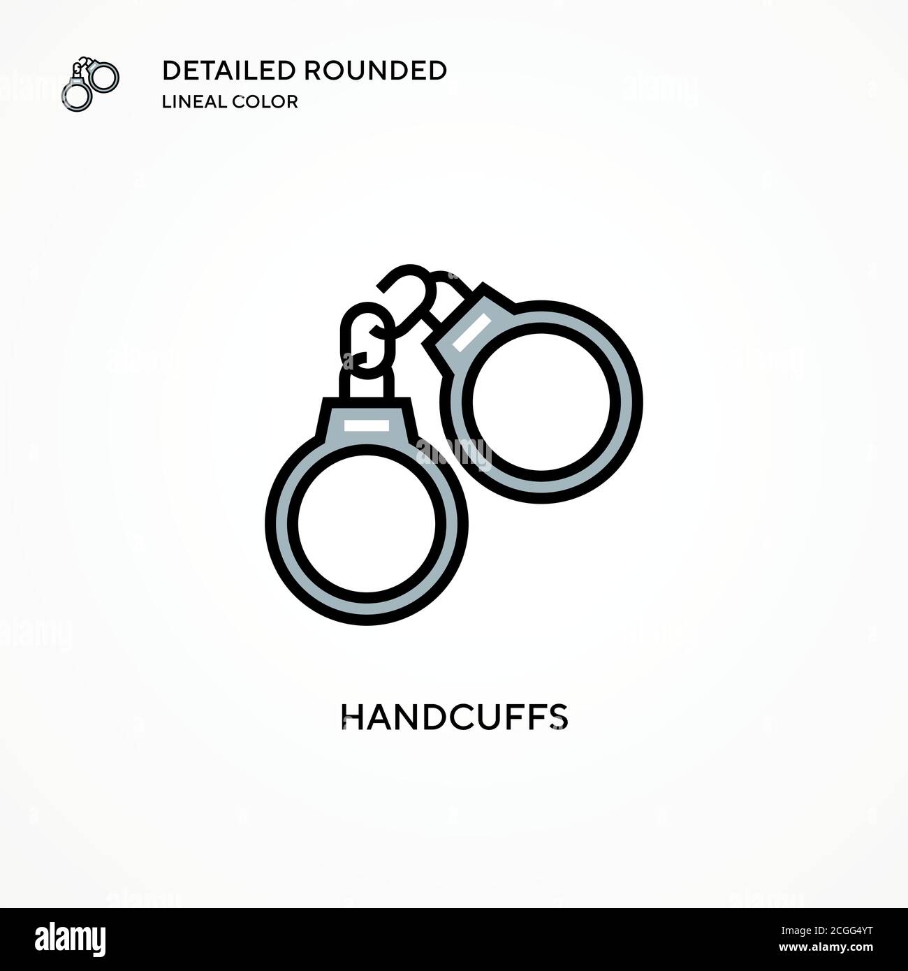 Handcuffs vector icon. Modern vector illustration concepts. Easy to ...