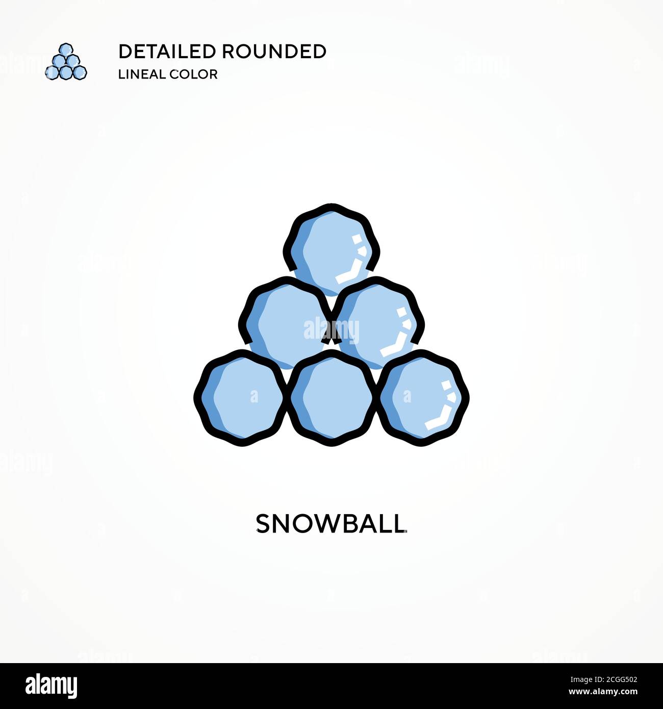 Snowball vector icon. Modern vector illustration concepts. Easy to edit ...