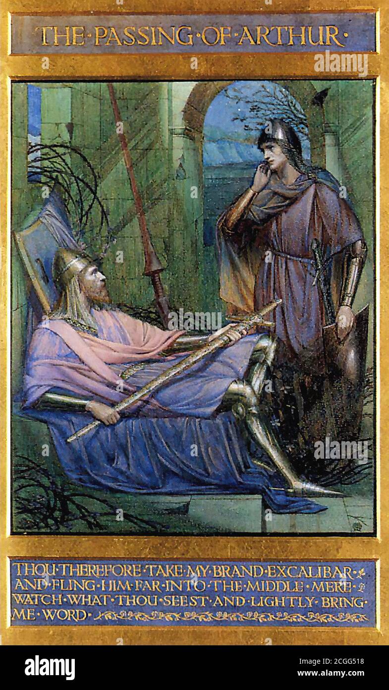 Meteyard Sidney - the Passing of Arthur - British School - 19th Century ...