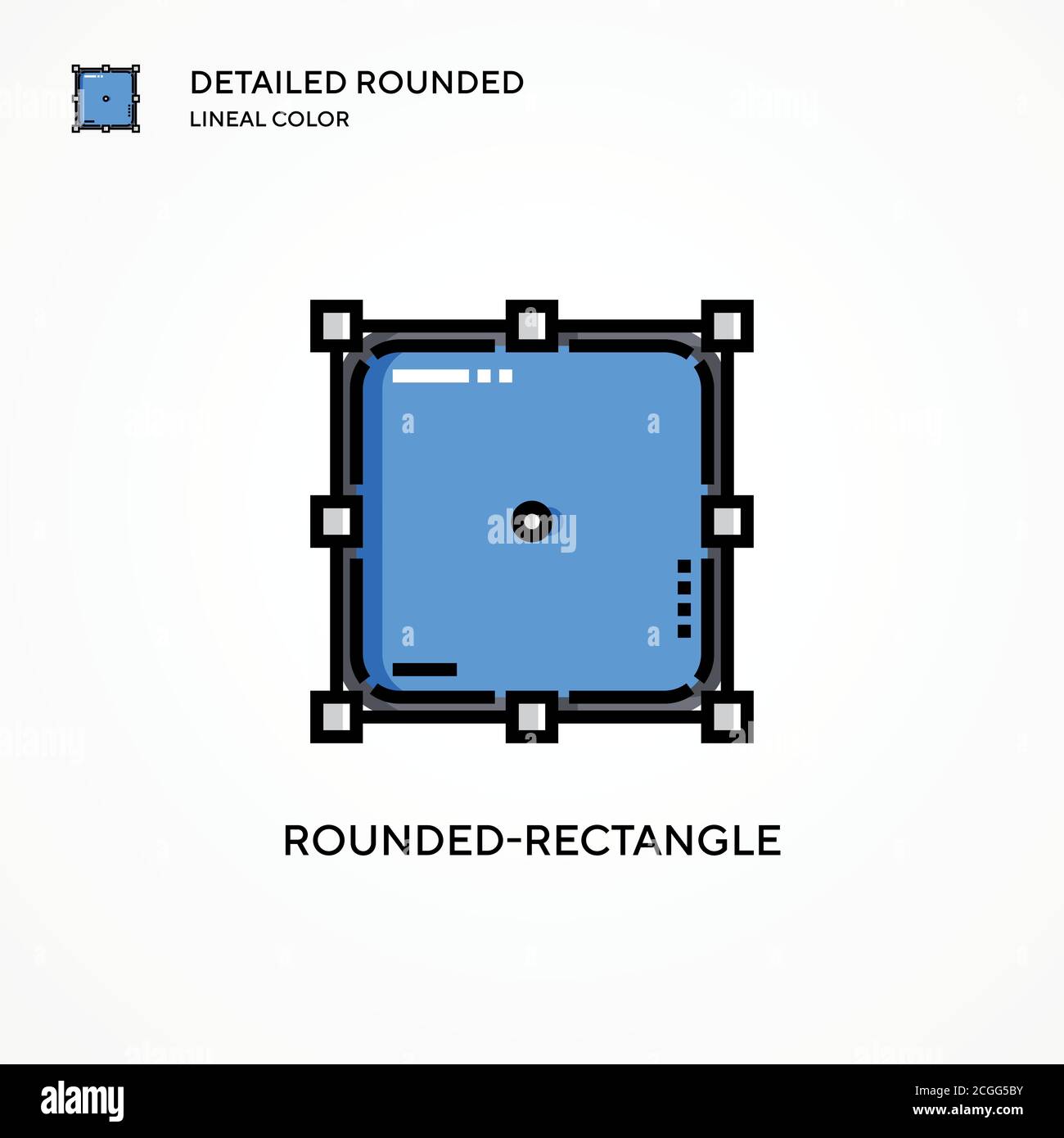 Rounded-rectangle vector icon. Modern vector illustration concepts ...