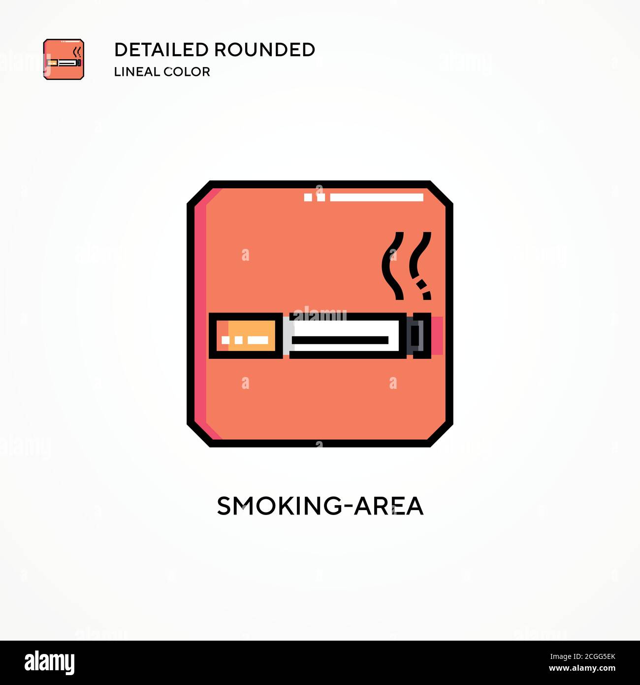 Smoking-area vector icon. Modern vector illustration concepts. Easy to ...