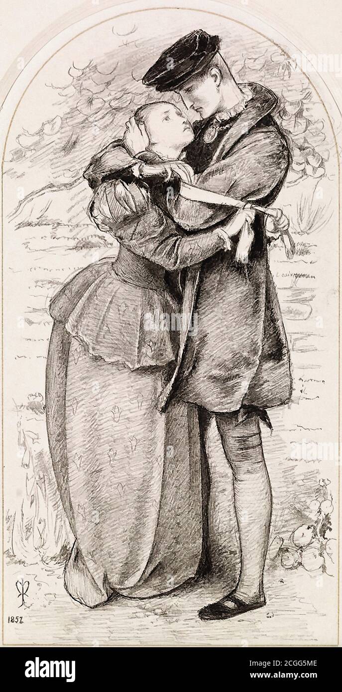 Millais John Everett - a Huguenot on Bartholomew's Day Refusing to ...