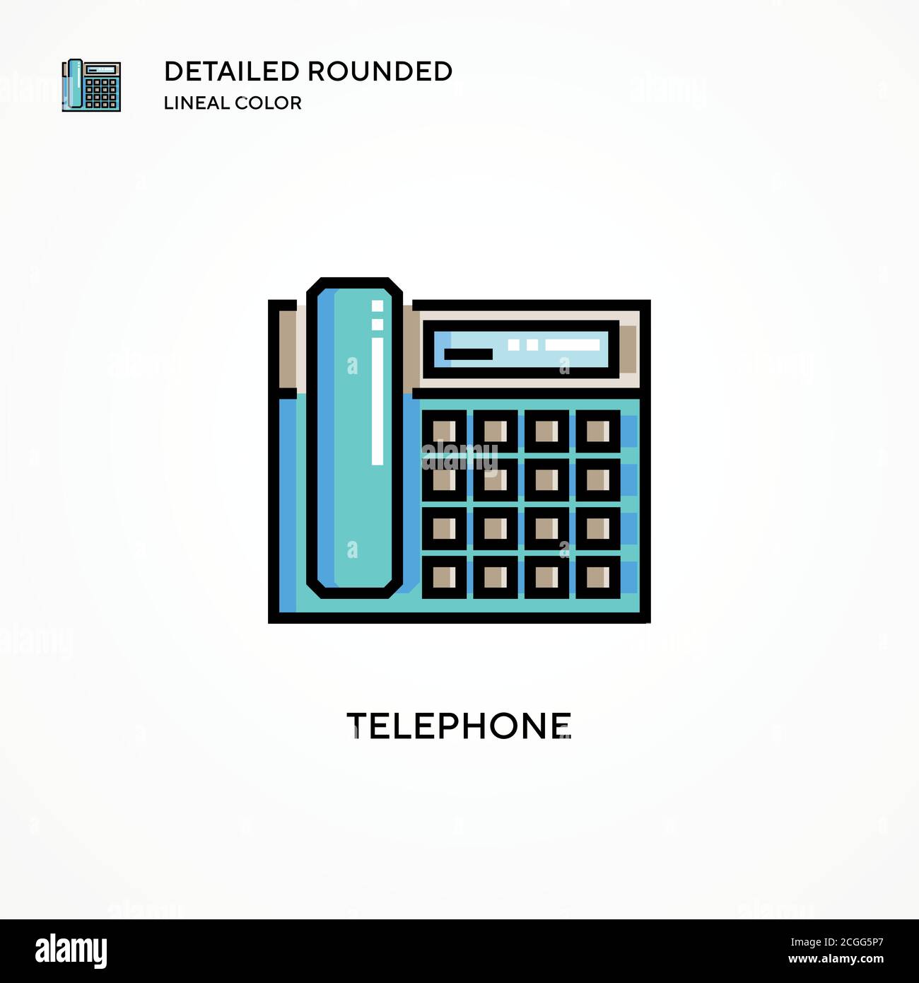 Telephone vector icon. Modern vector illustration concepts. Easy to ...