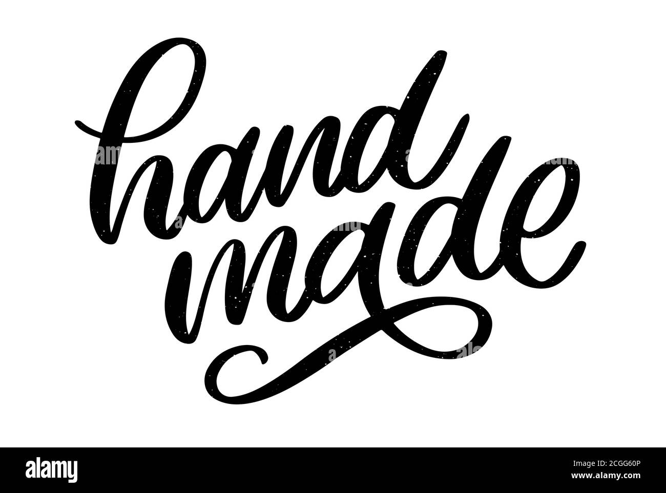 Hand made. Vector icon. Sign. Hand lettering. Slogan Stock Vector Image ...