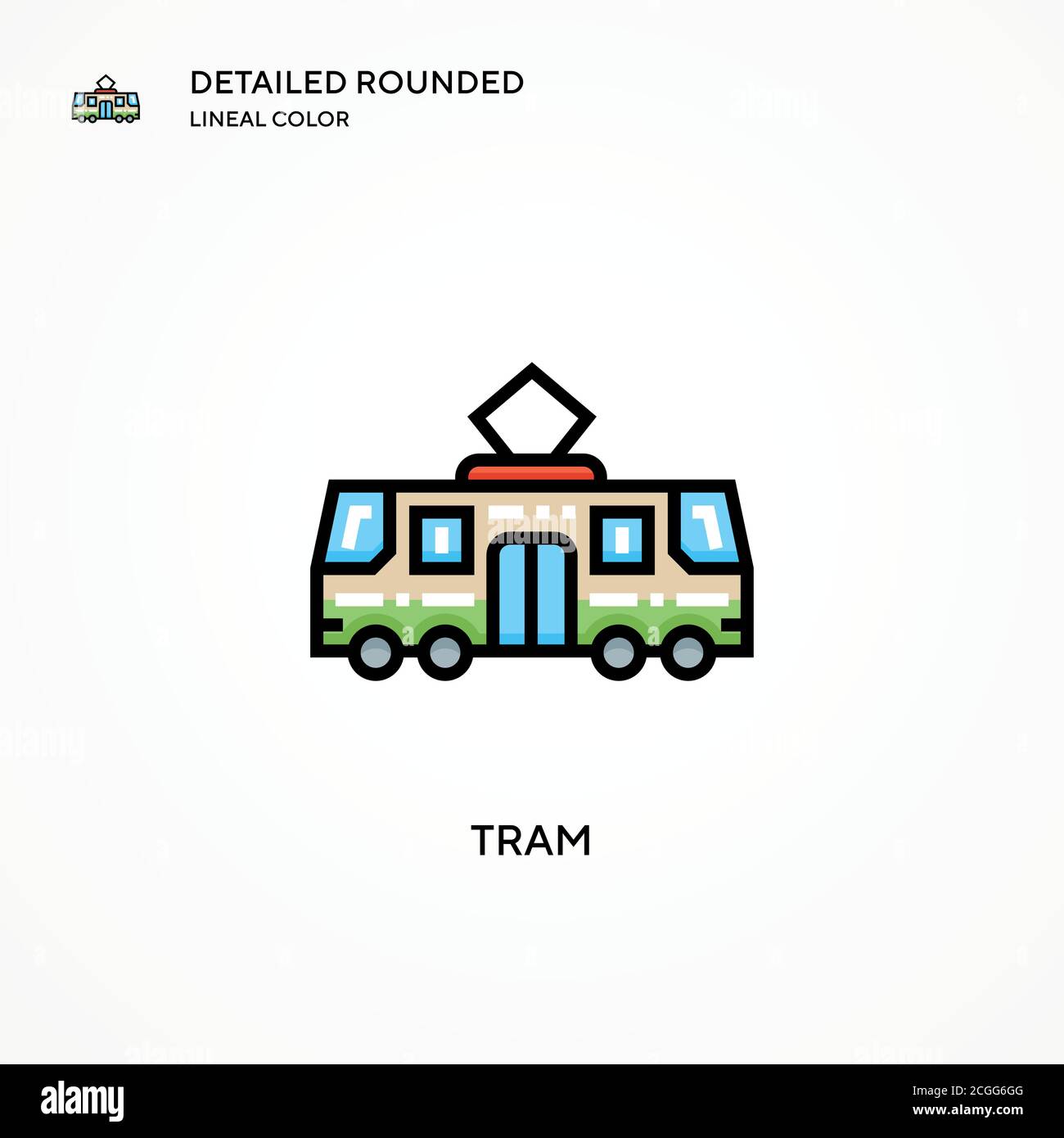 Tram vector icon. Modern vector illustration concepts. Easy to edit and ...