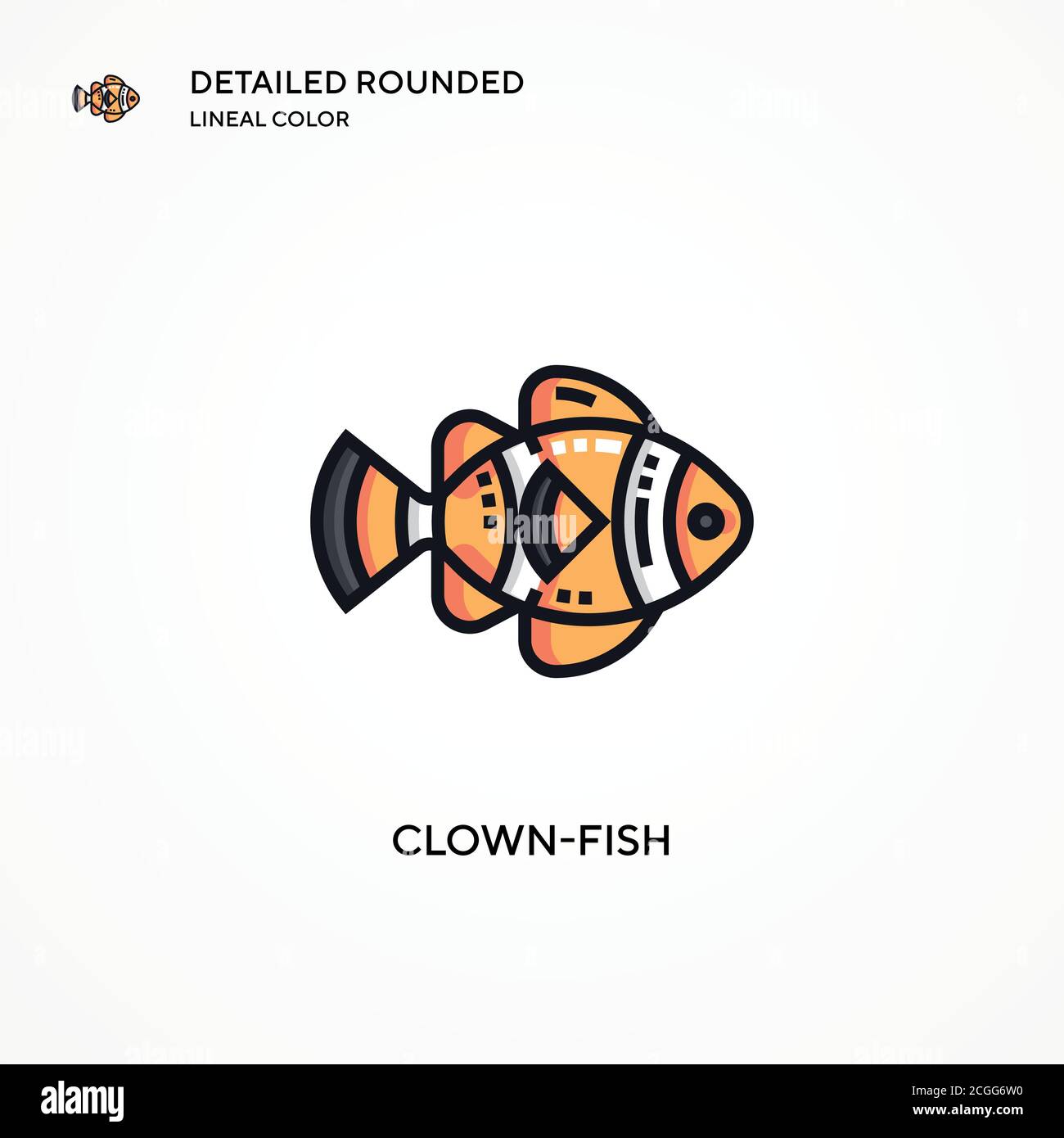Clown-fish vector icon. Modern vector illustration concepts. Easy to ...