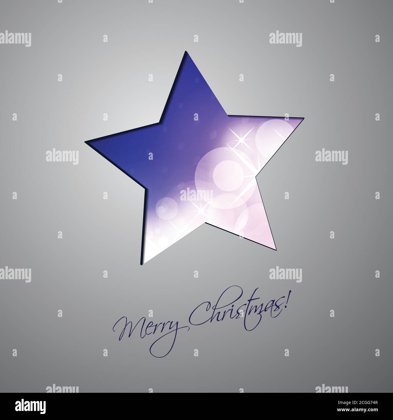 Christmas Star Gift Card Template Design Stock Vector Image & Art - Alamy