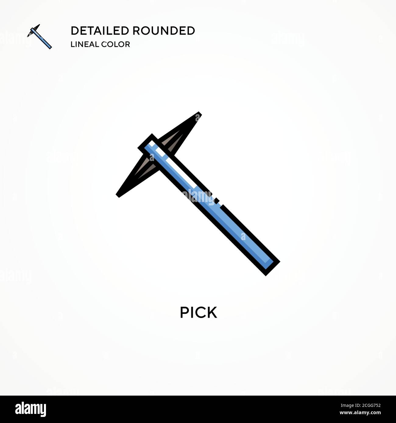 Pick vector icon. Modern vector illustration concepts. Easy to edit and ...