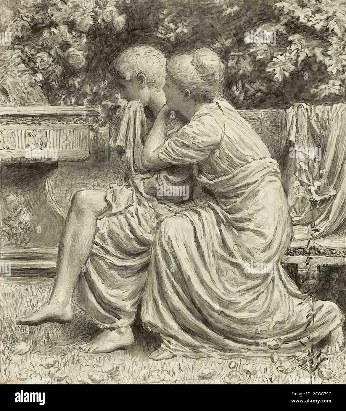 Moore Albert Joseph - an Idyll 1 (Cartoon) - British School - 19th ...