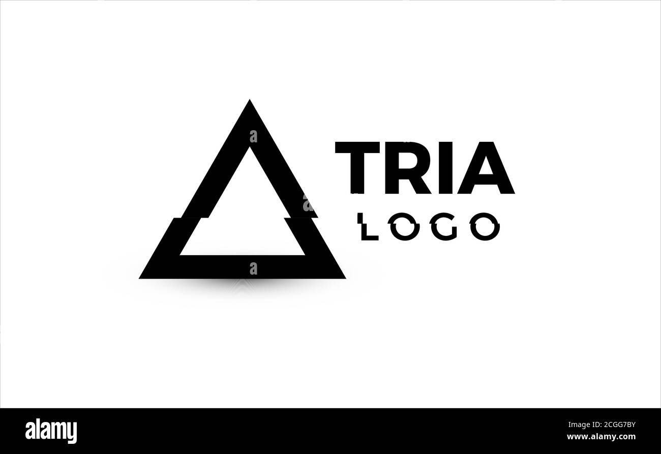 Triangle logo concept, primitive geometric shape, simple design, vector ...