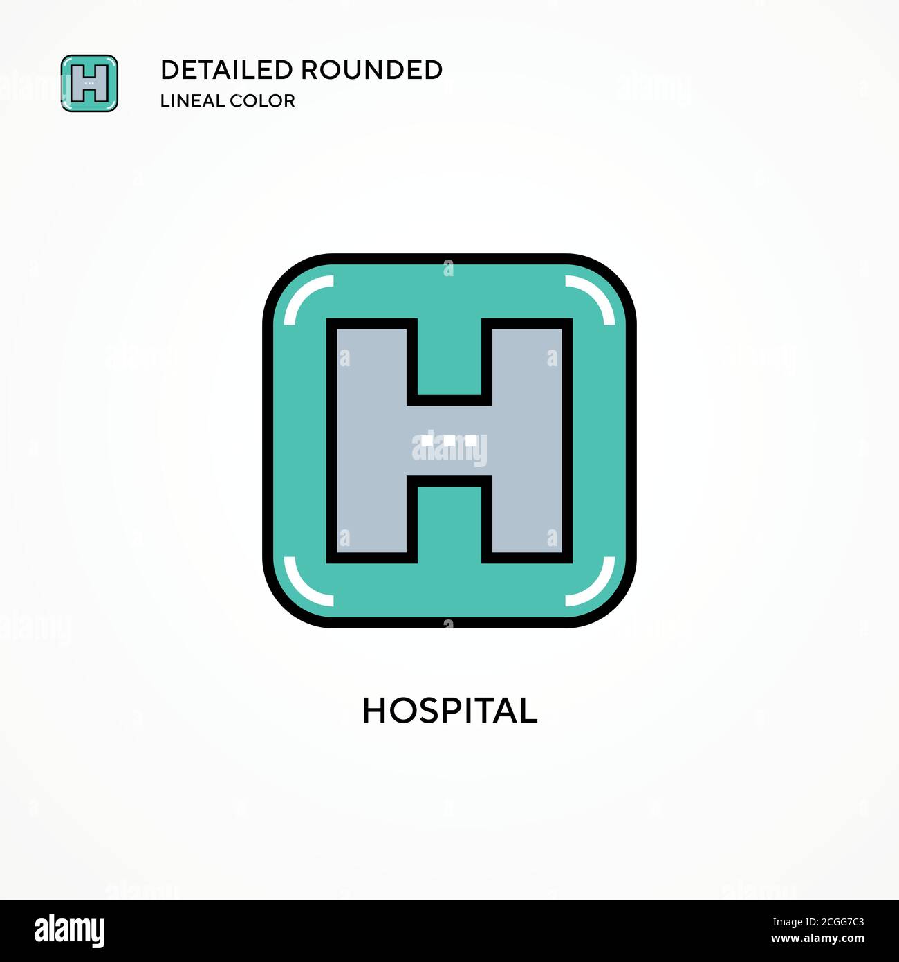 Hospital vector icon. Modern vector illustration concepts. Easy to edit ...