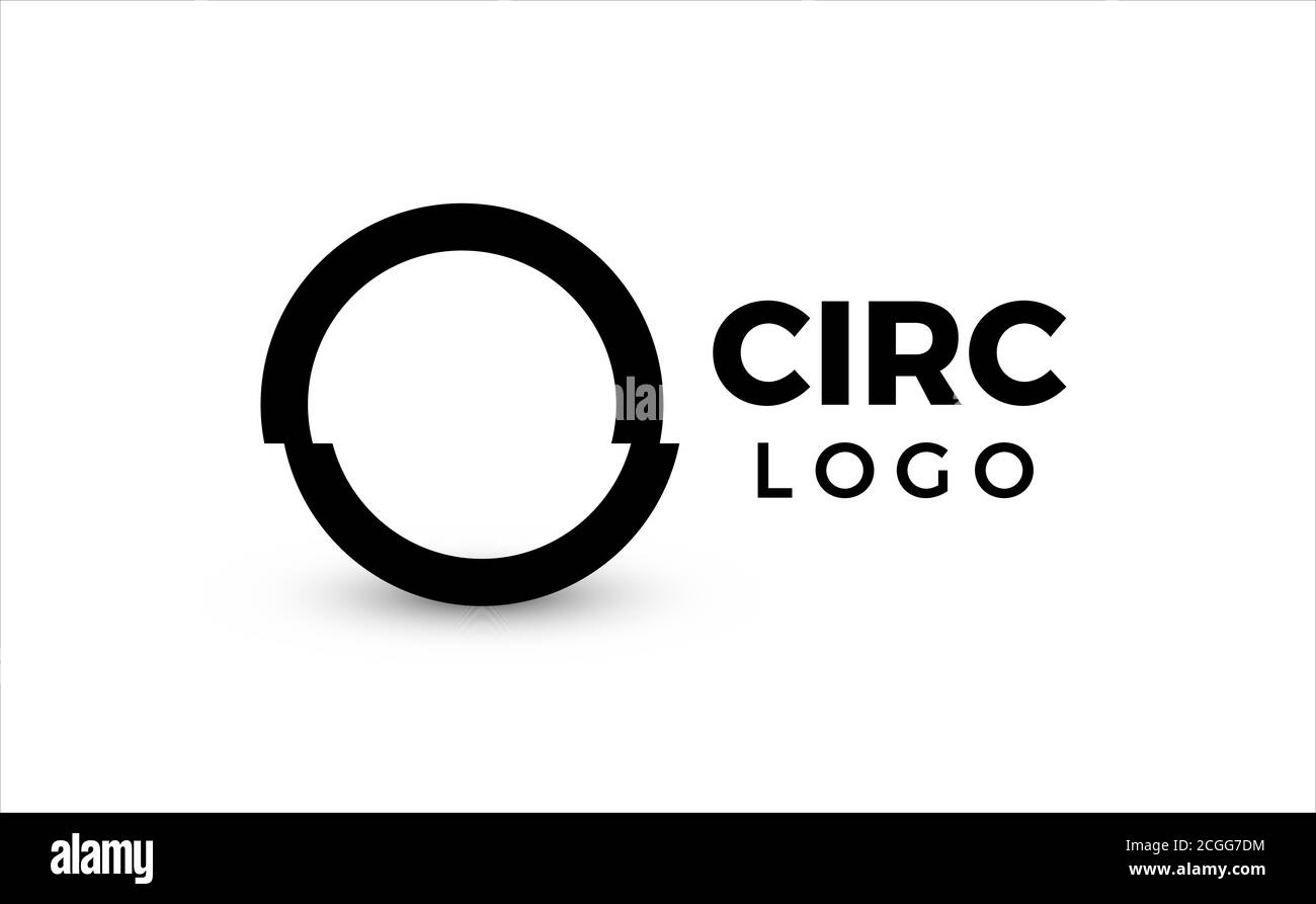 Circle logo concept, primitive geometric shape, simple design, vector ...