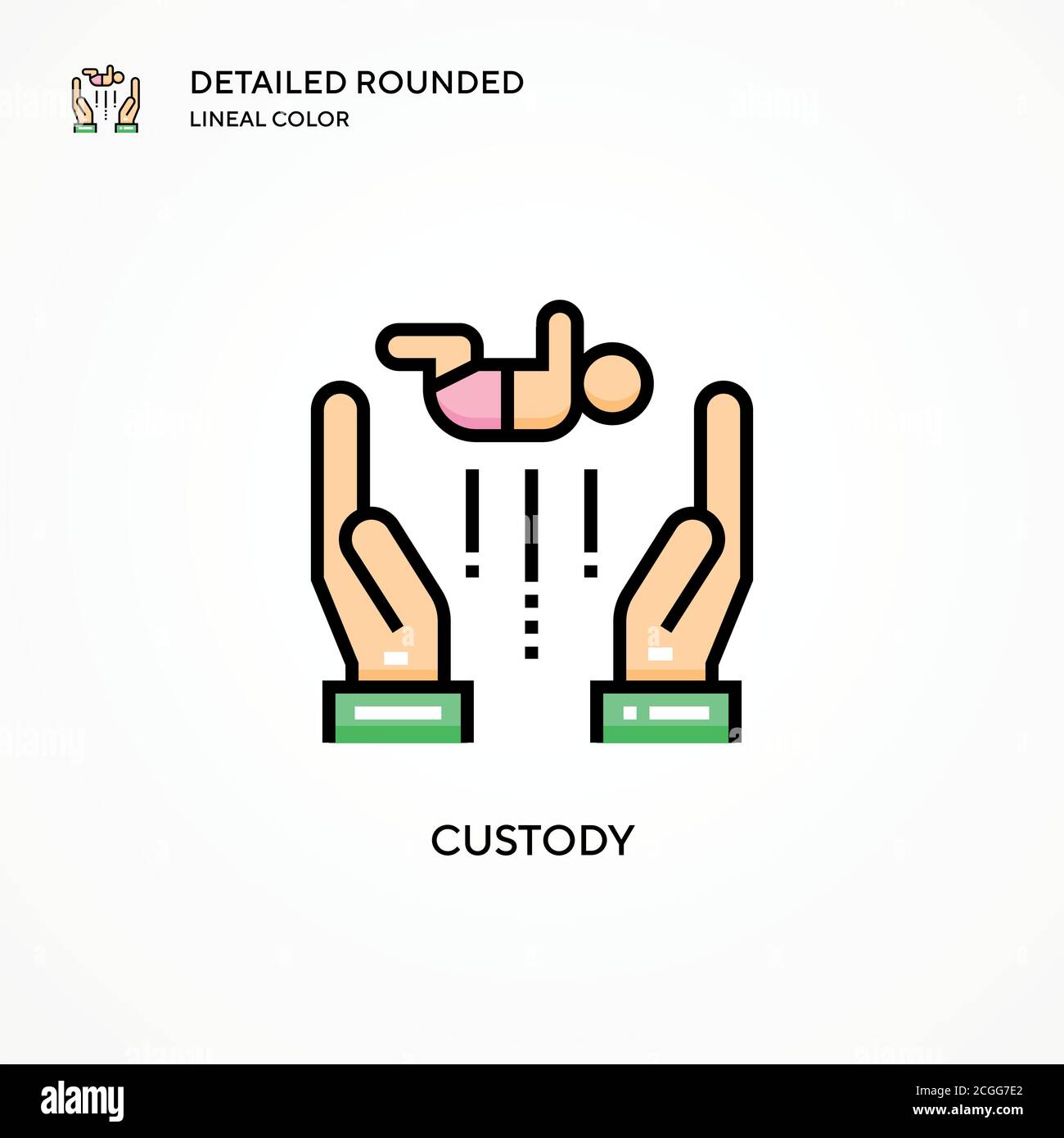Custody vector icon. Modern vector illustration concepts. Easy to edit ...