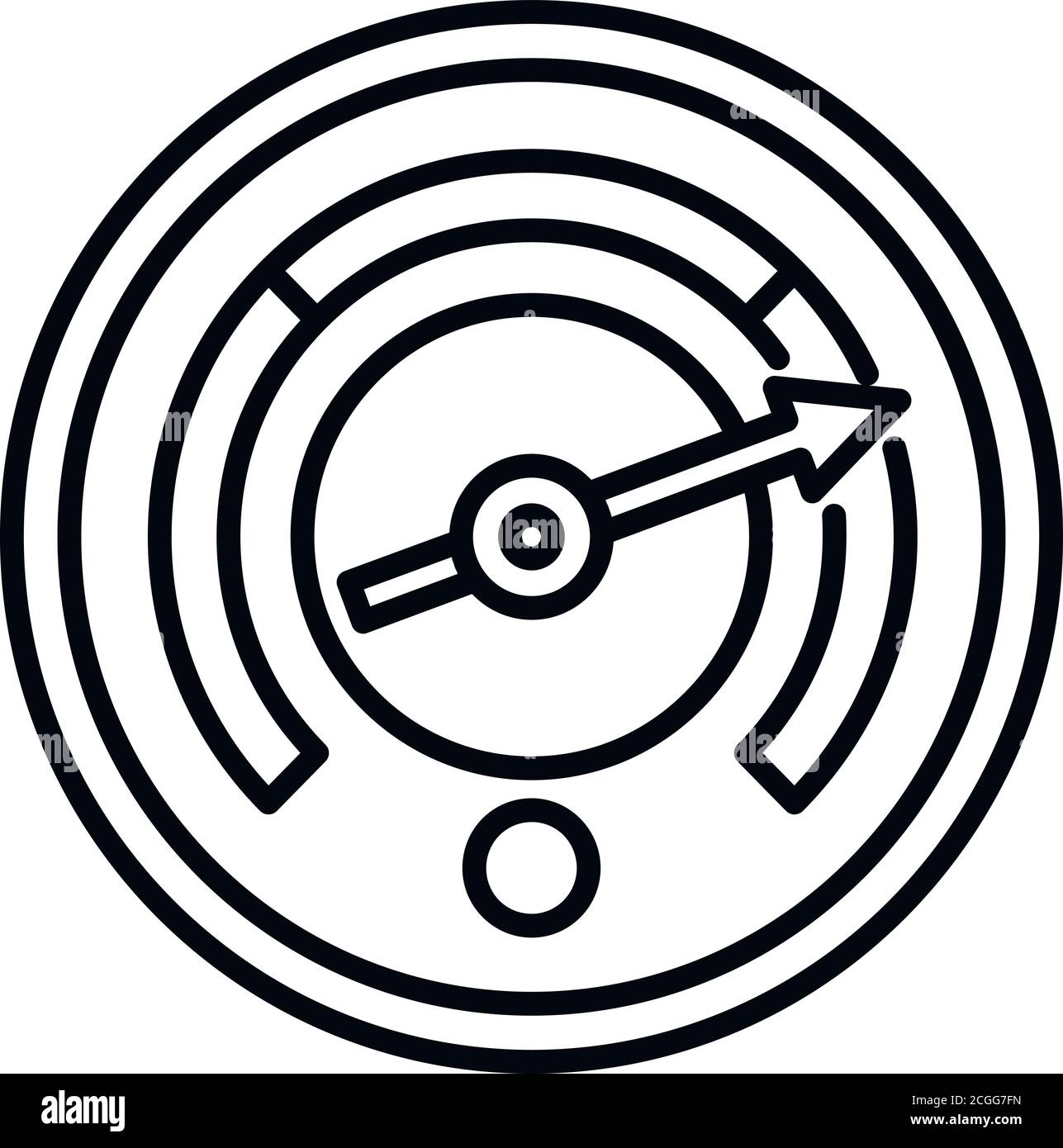 Arrow barometer icon. Outline arrow barometer vector icon for web ...