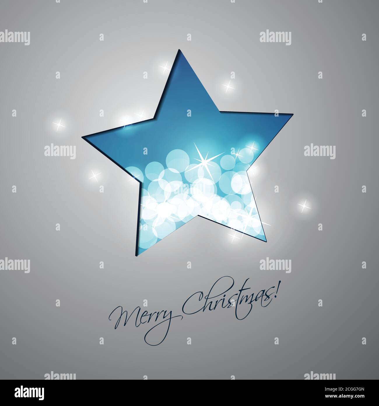 Christmas Star Background - Gift Card Template Design Stock Vector ...