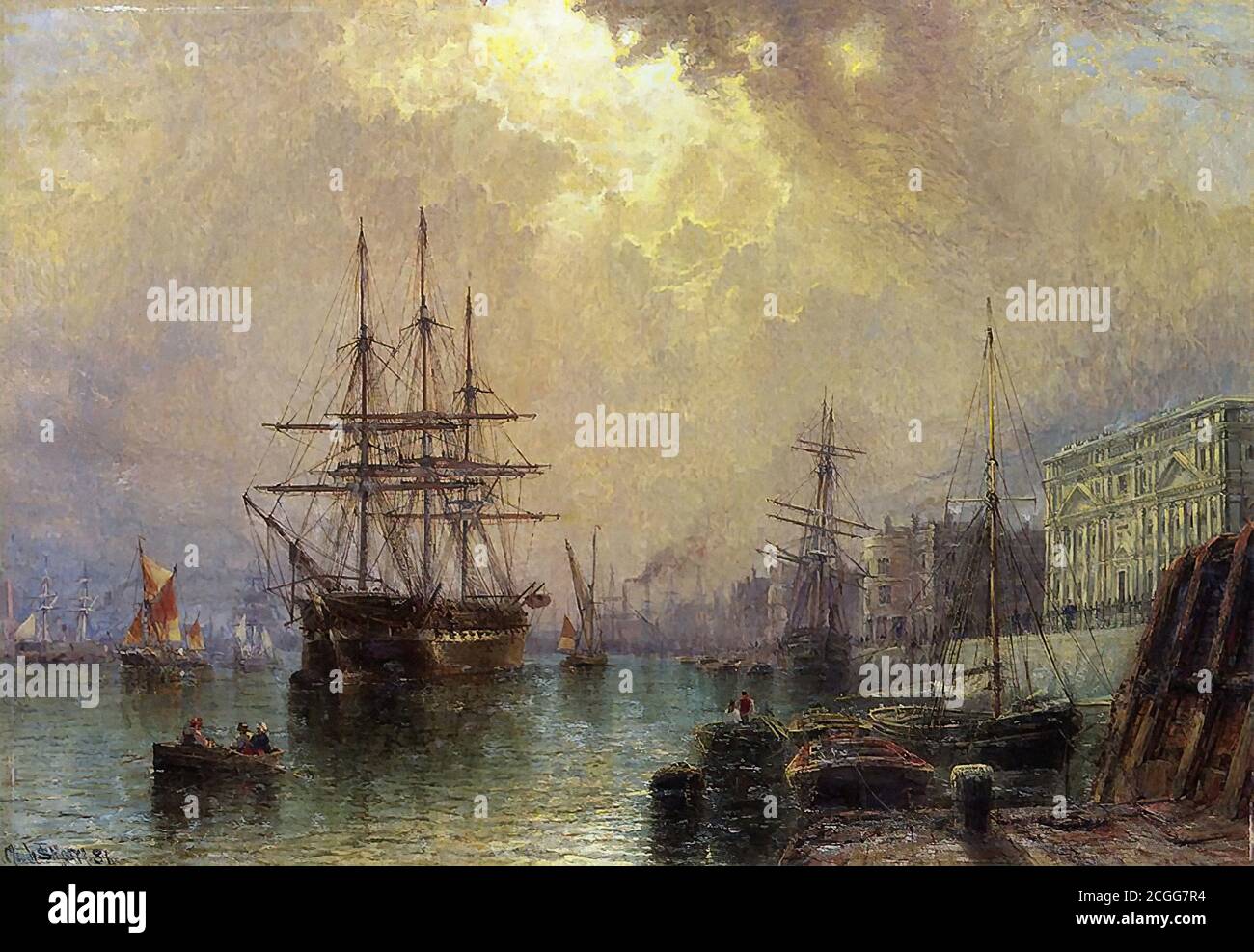 Moore Claude Thomas Stanfield - H.M.S.'warspale' off Greenwich ...