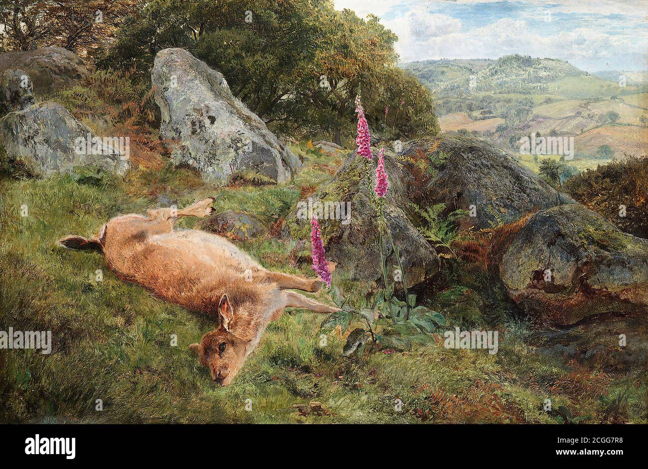 Moore Henry - a Fallen Deer in a Woodland Clearing - British School ...