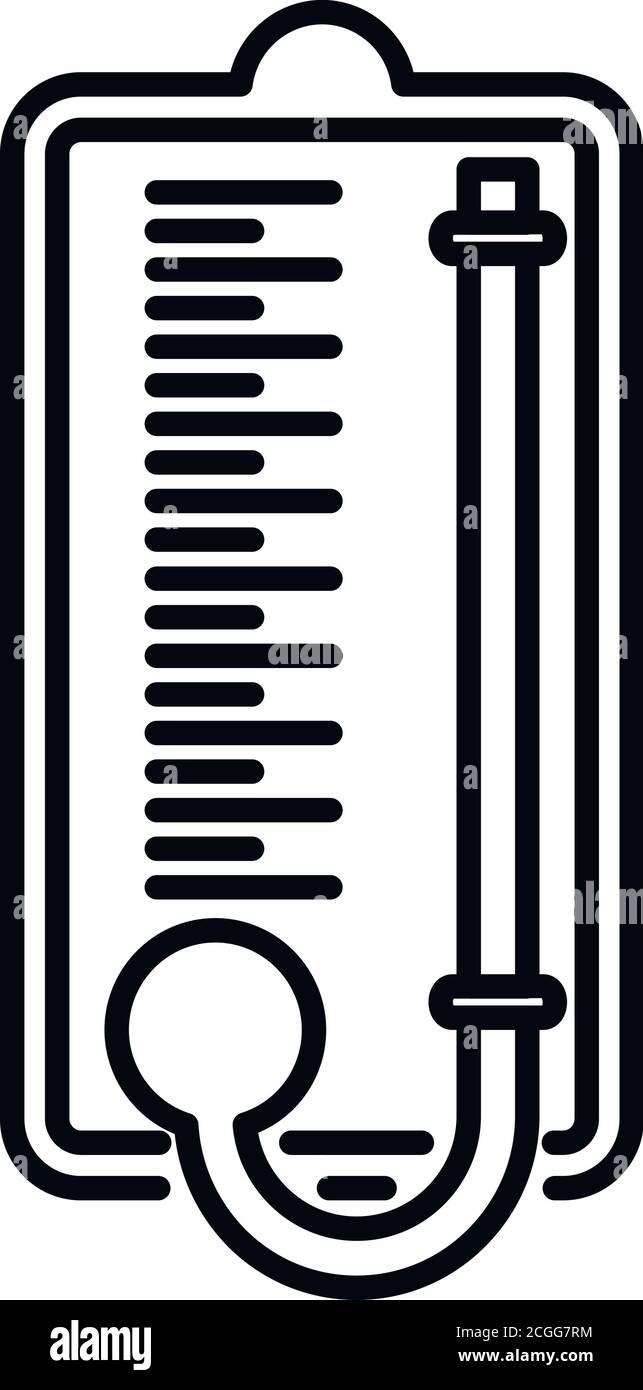 Wood barometer icon. Outline wood barometer vector icon for web design ...