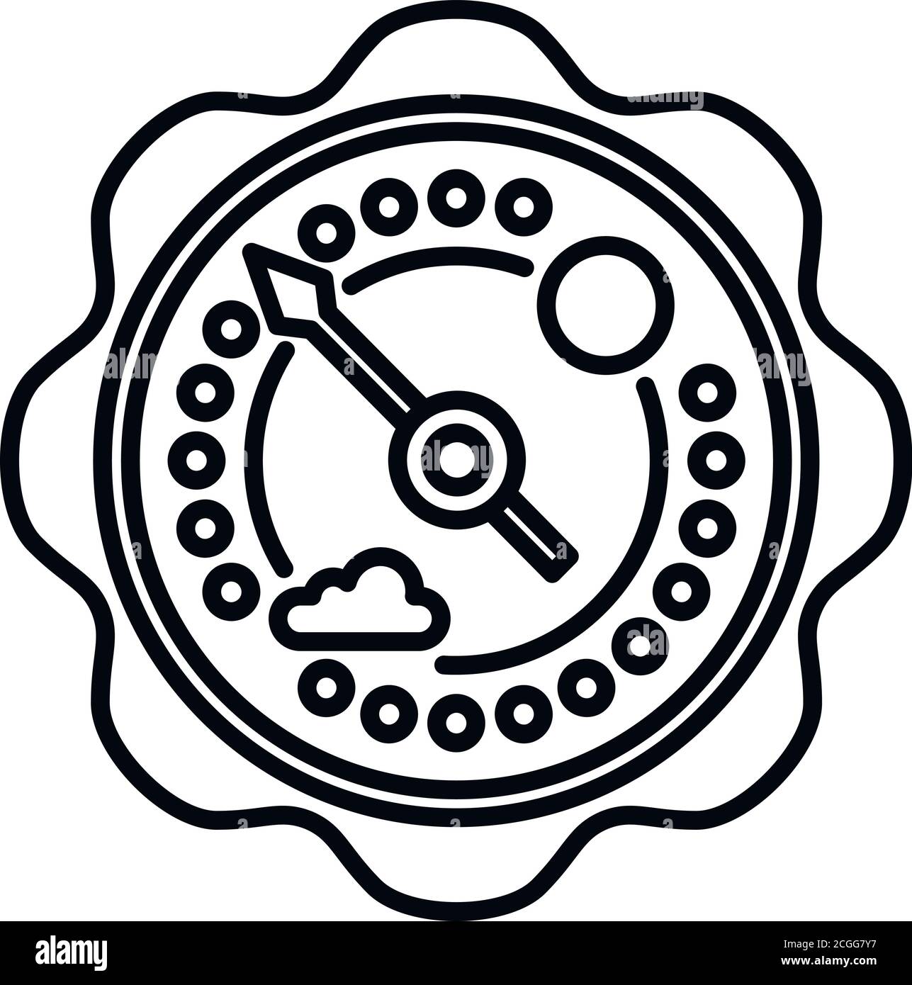 Climate barometer icon. Outline climate barometer vector icon for web ...