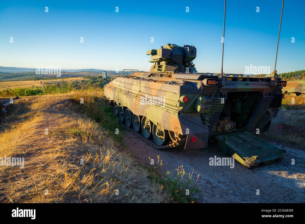 A Bundeswehr forward observer armored vehicle positions for another day ...