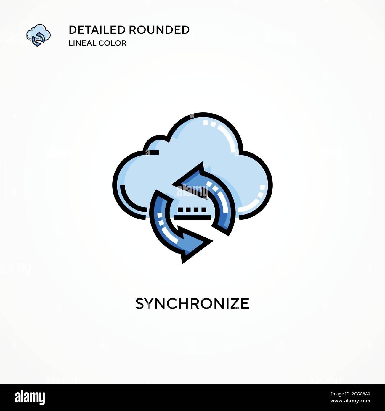 Synchronize vector icon. Modern vector illustration concepts. Easy to ...