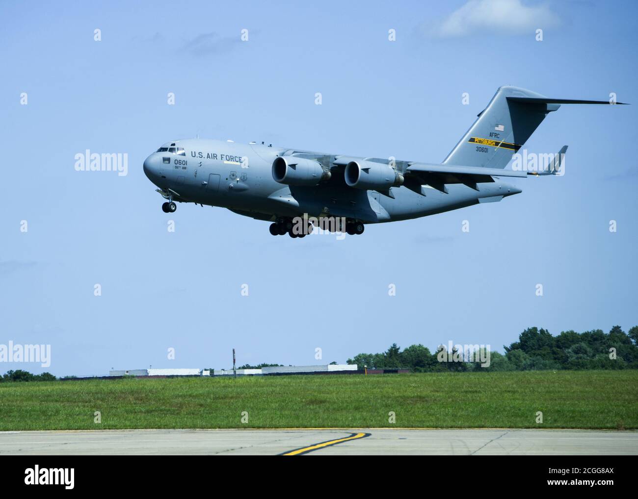 A C-17 “Globemaster III” aircraft assigned to the 911th Airlift Wing ...