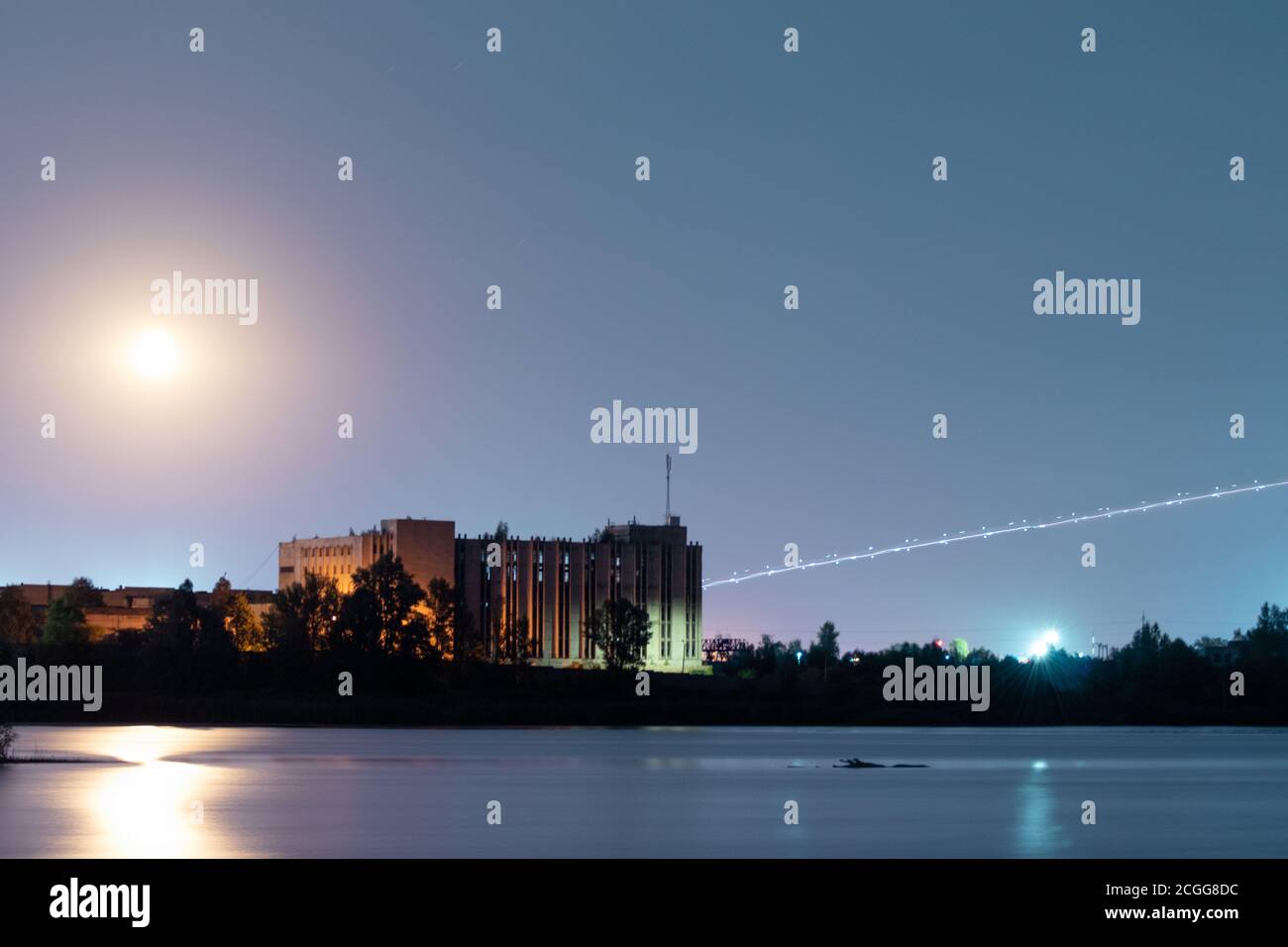 Airplane on the moon hi-res stock photography and images - Alamy