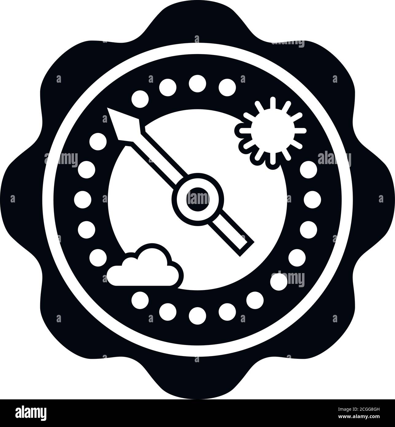 Climate barometer icon. Simple illustration of climate barometer vector ...