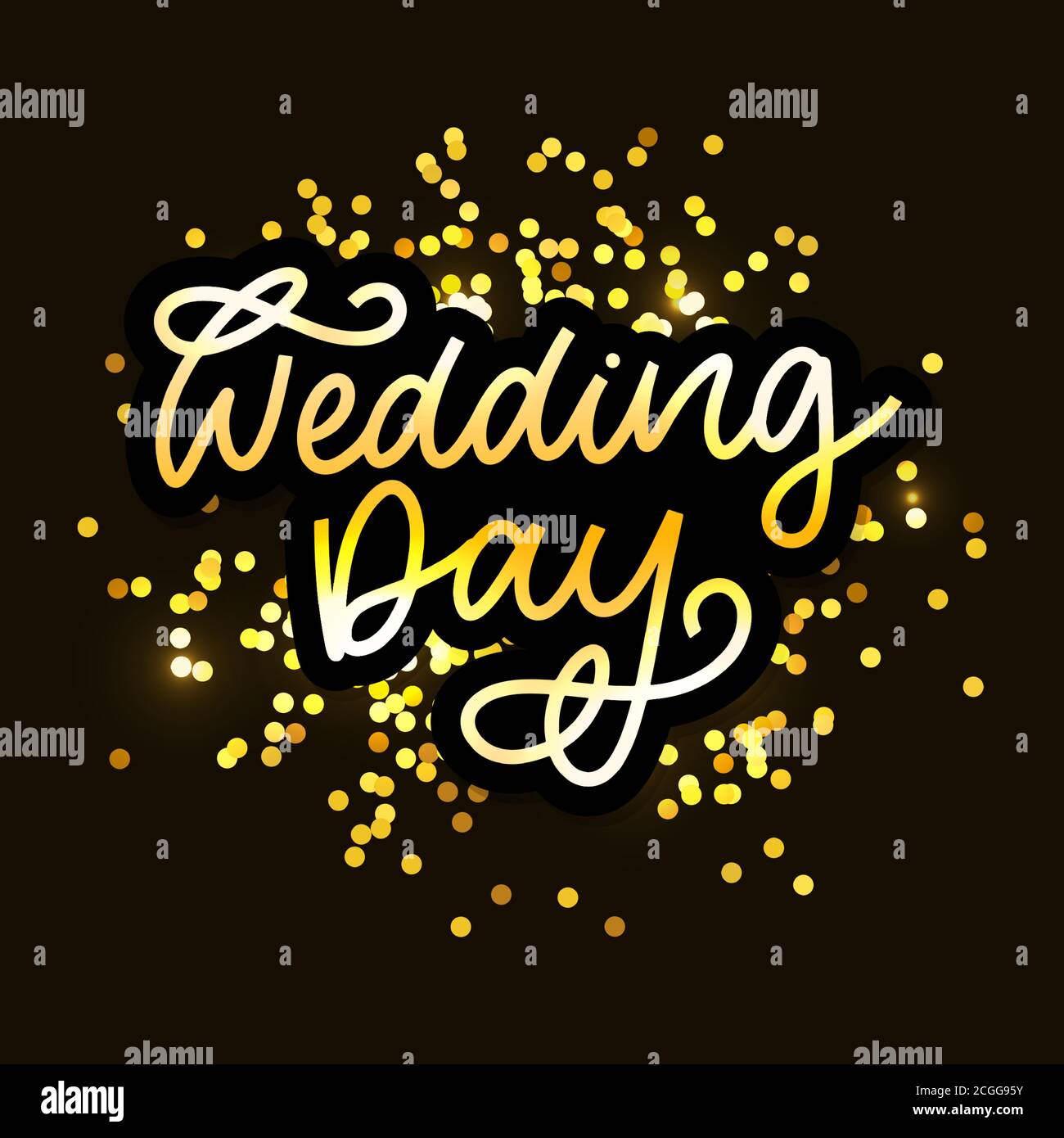 wedding hand lettering sign calligraphy text brush slogan Stock Vector ...