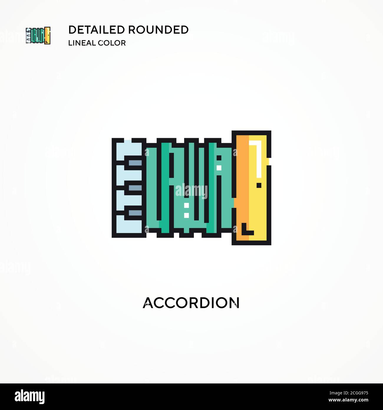Accordion vector icon. Modern vector illustration concepts. Easy to ...