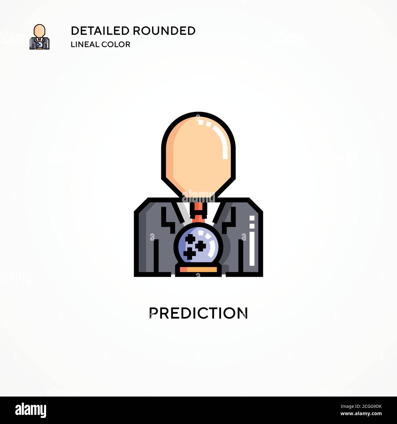 Prediction vector icon. Modern vector illustration concepts. Easy to ...