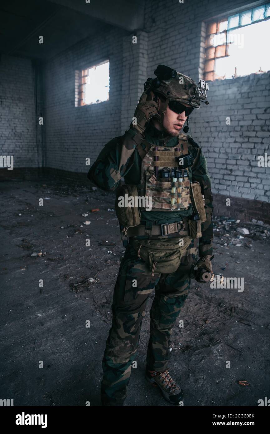 Soldier Standing Guard
