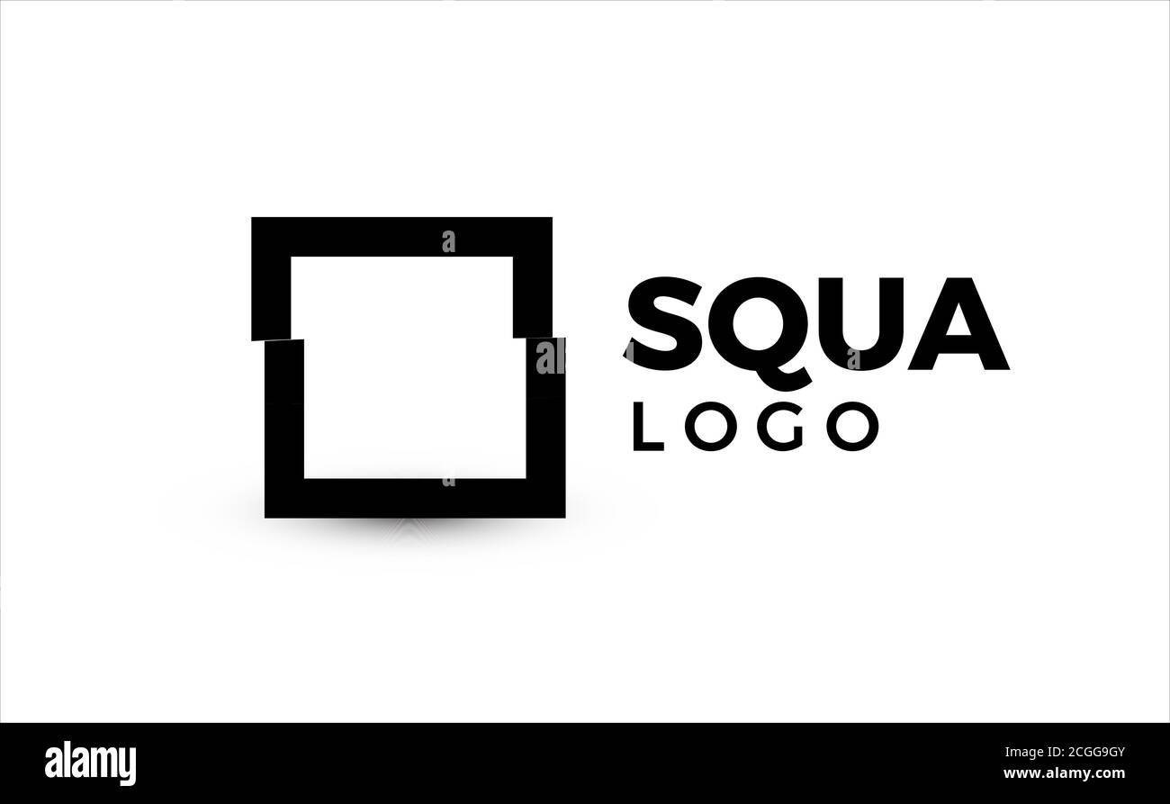 Square logo concept, primitive geometric shape, simple design, vector ...