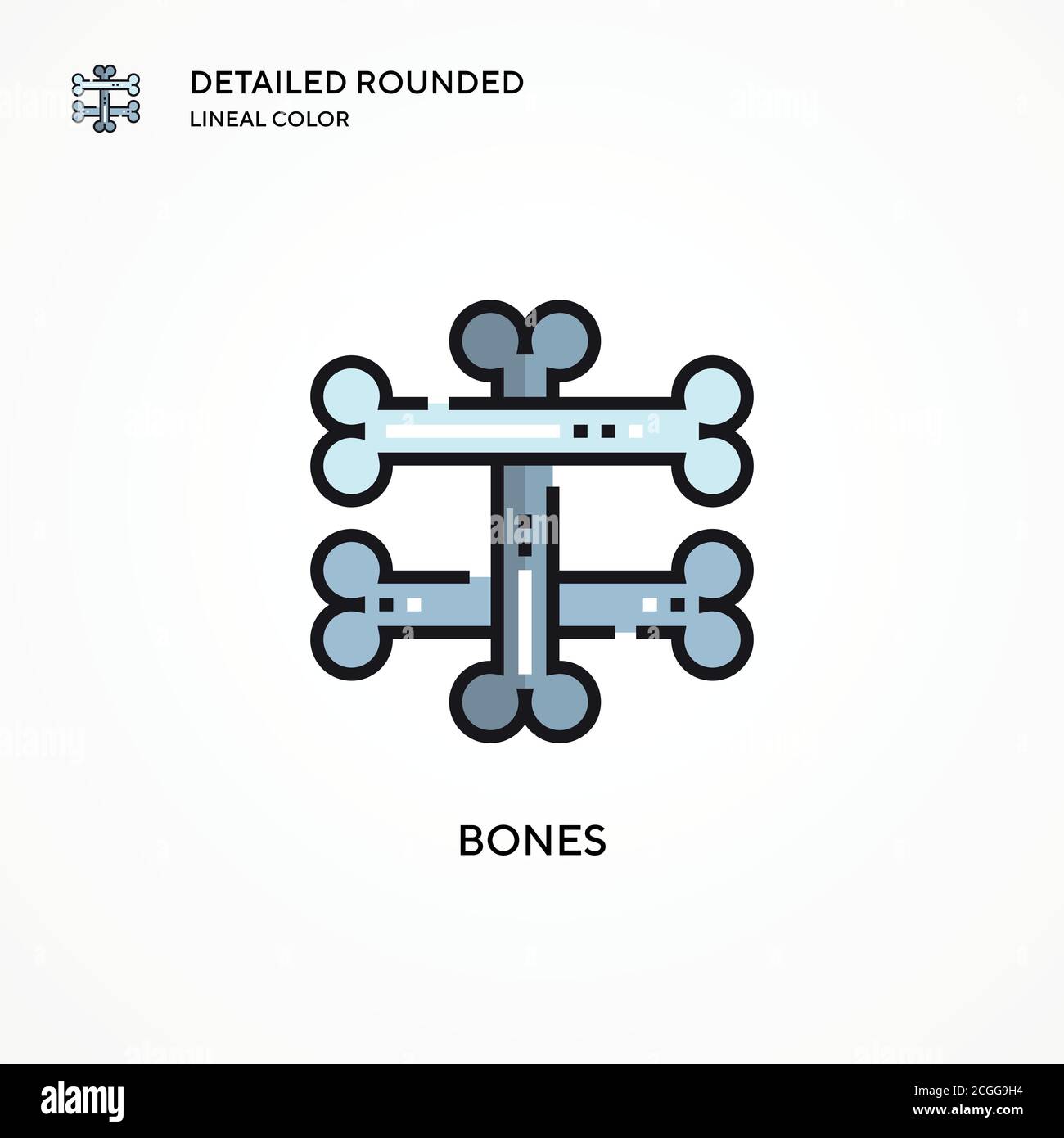 Bones vector icon. Modern vector illustration concepts. Easy to edit ...