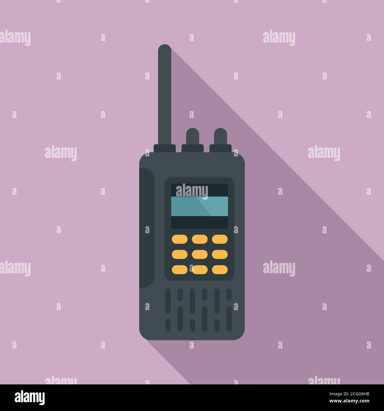 Walkie talkie military icon. Flat illustration of walkie talkie ...
