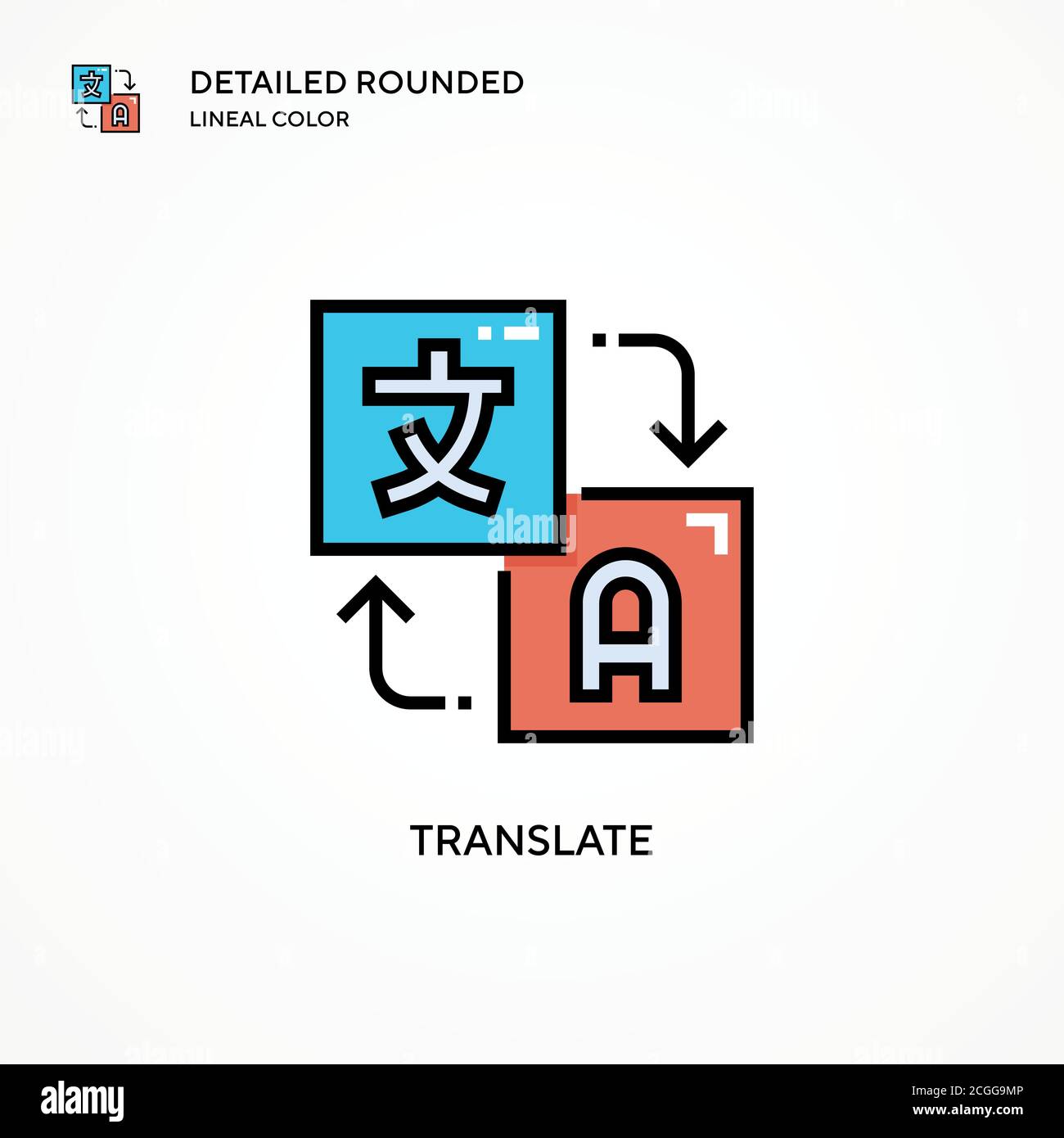 Translate vector icon. Modern vector illustration concepts. Easy to ...