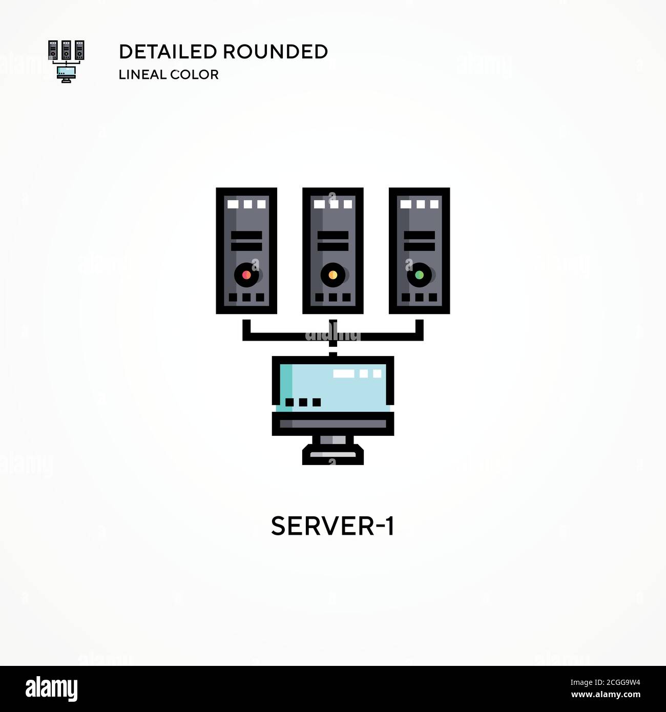 Server-1 vector icon. Modern vector illustration concepts. Easy to edit ...