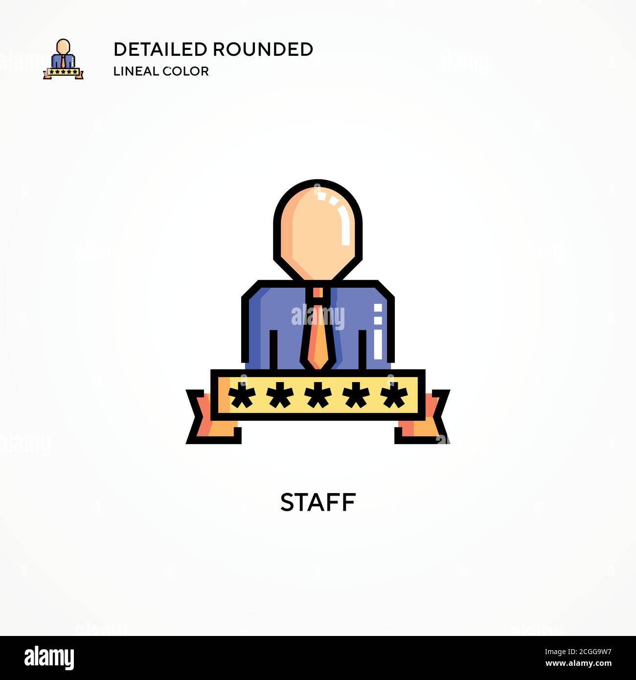 Staff vector icon. Modern vector illustration concepts. Easy to edit ...