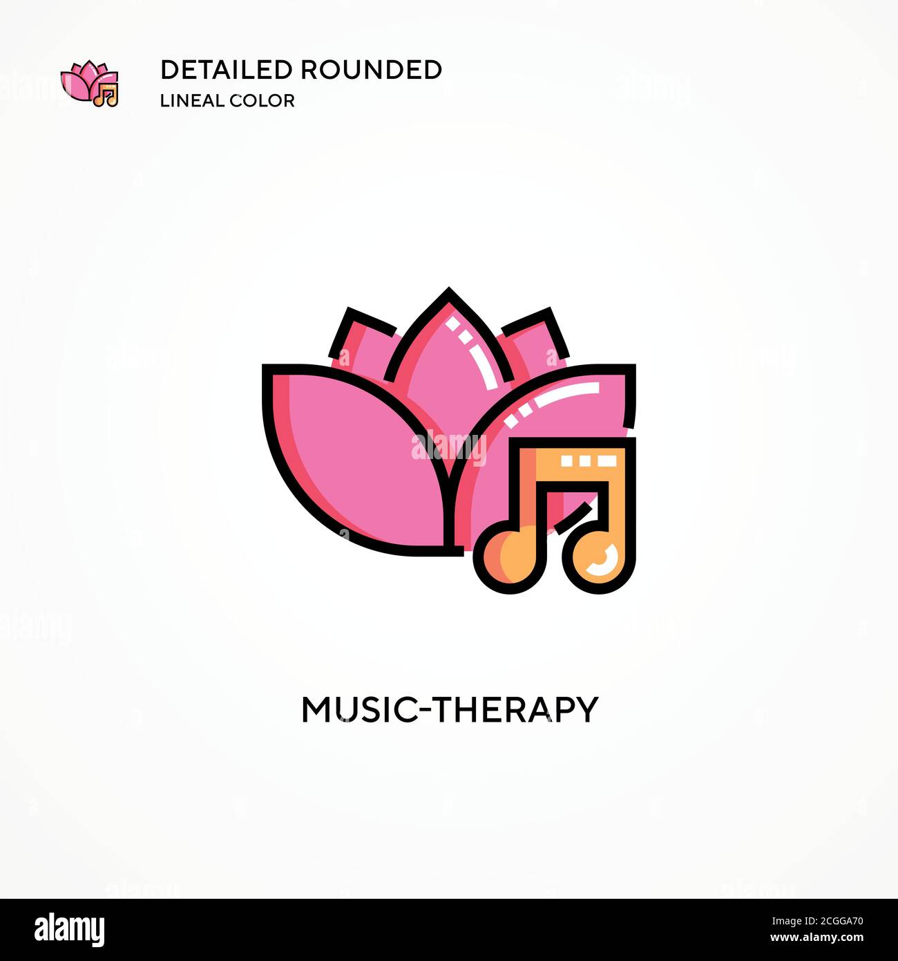 Music-therapy vector icon. Modern vector illustration concepts. Easy to ...