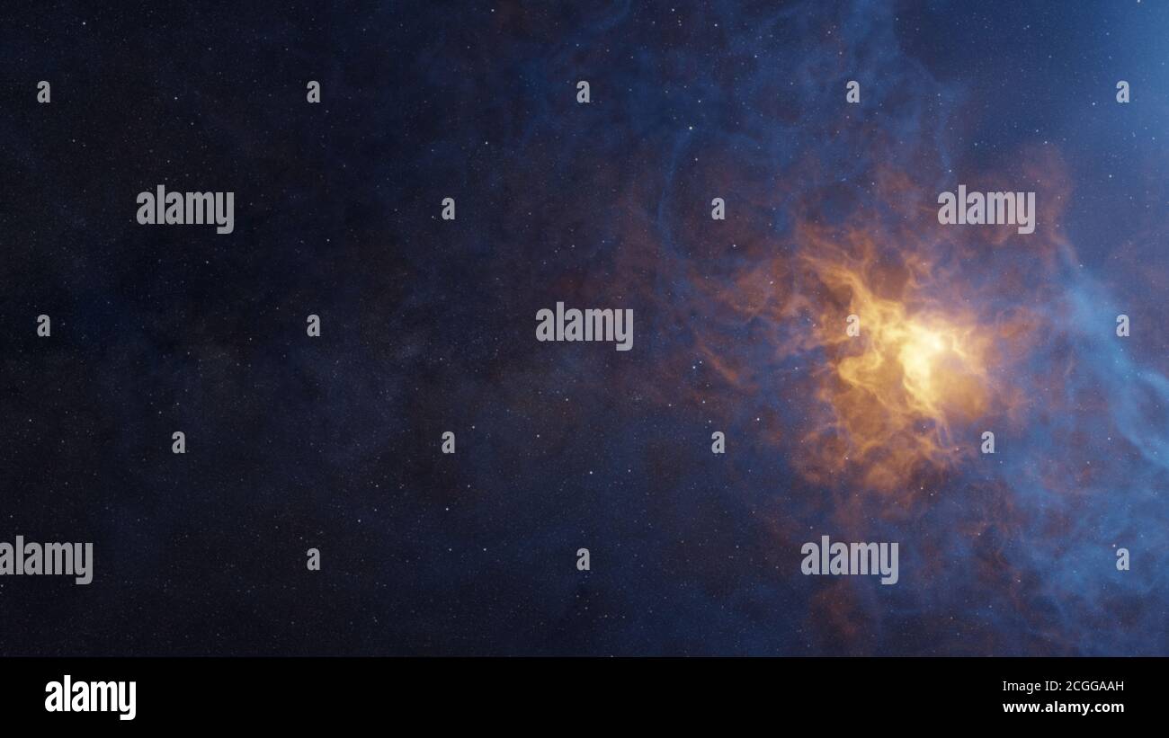 Color picture of the galaxy, blue nebula Stock Photo - Alamy