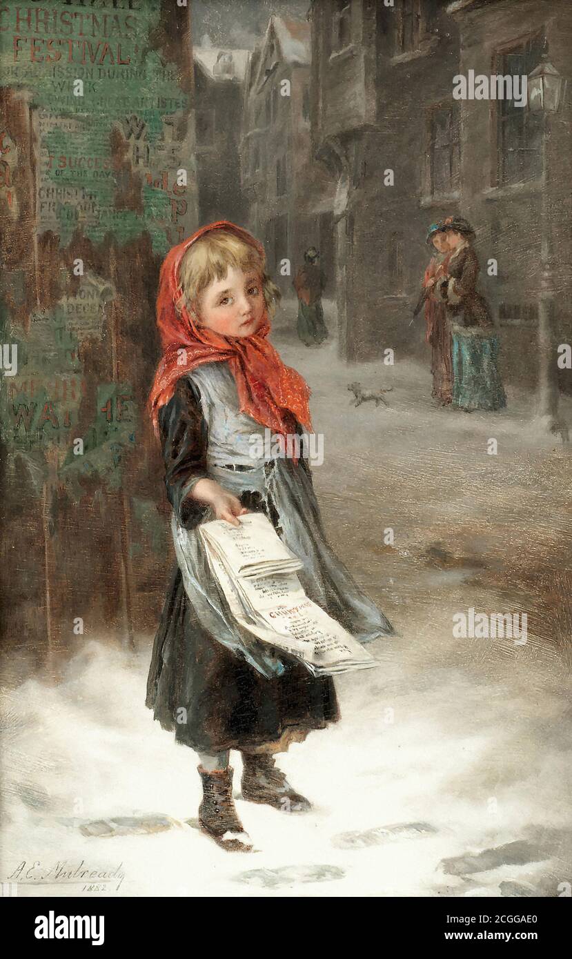 Mulready Augustus Edwin - Buy a Christmas Carol - British School - 19th ...