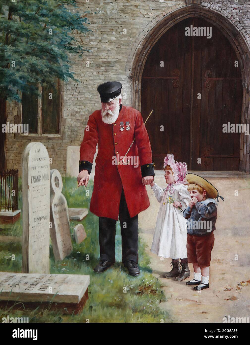 Mulready Augustus Edwin - a Walk with Grandpa - British School - 19th ...