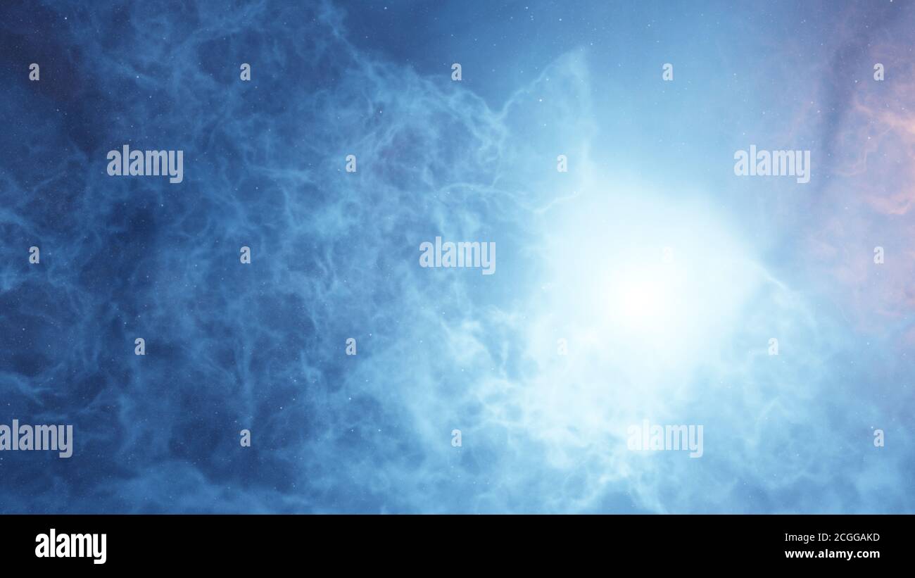 Color picture of the galaxy, blue nebula Stock Photo - Alamy