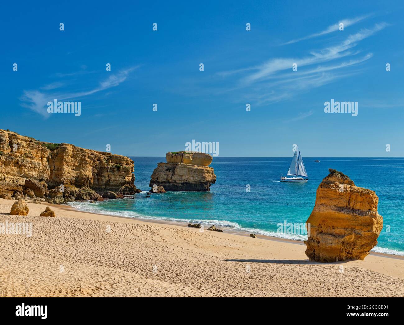 Praia de Sao Rafael, Albufeira, the Algarve, Portugal Stock Photo - Alamy