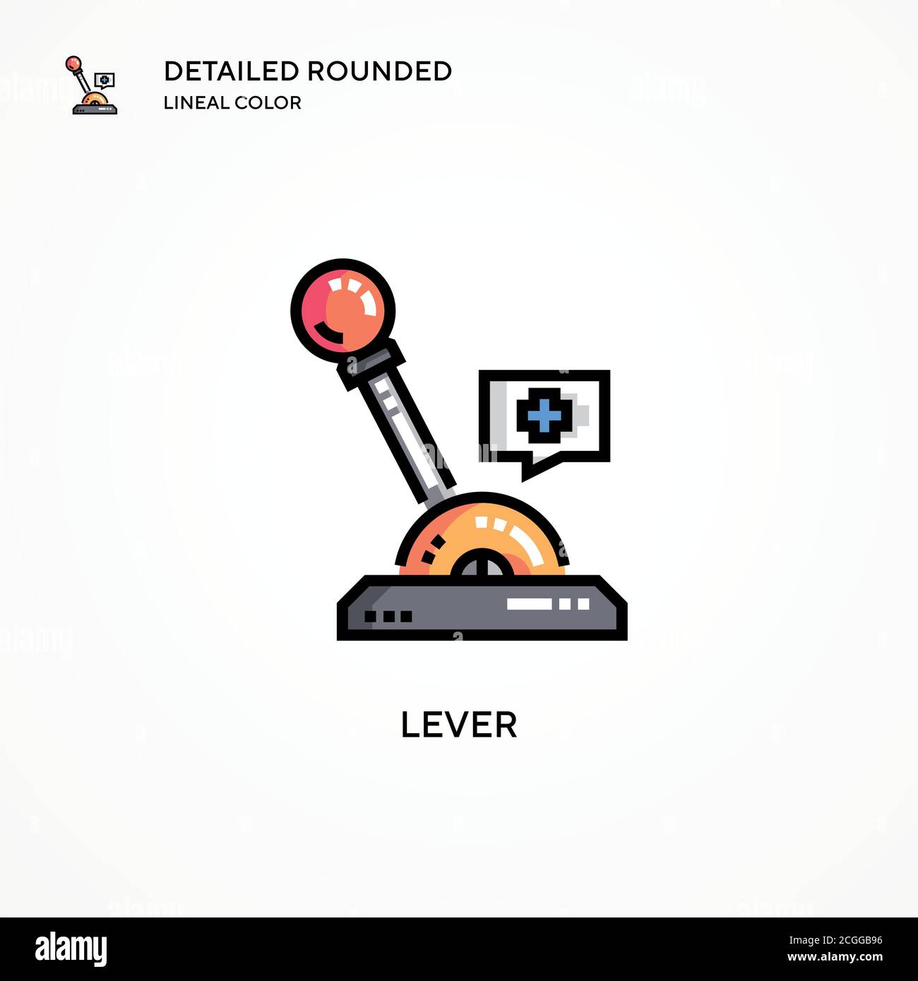 Lever vector icon. Modern vector illustration concepts. Easy to edit ...