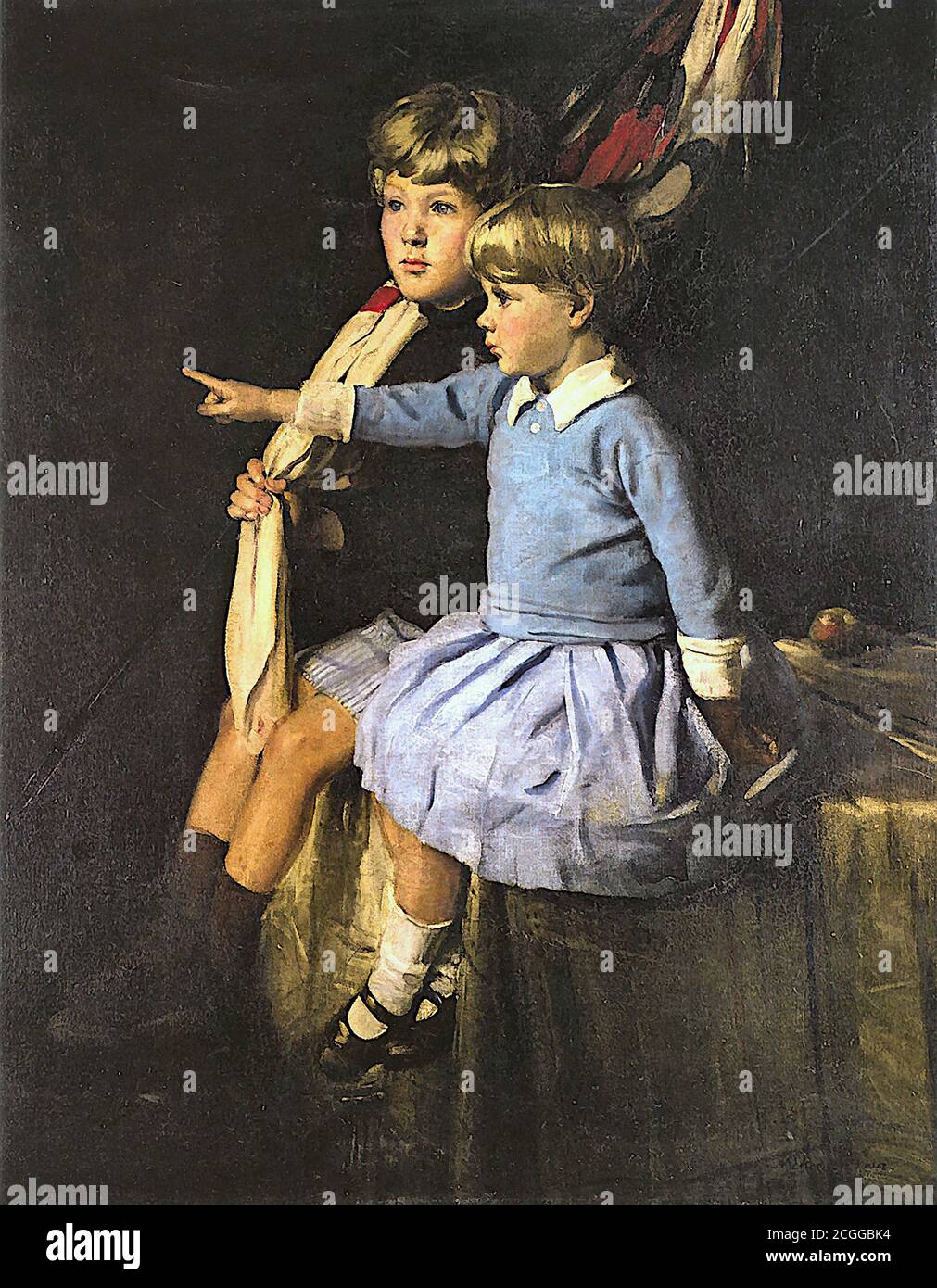 Nicholson Sir William - Rupert and Deirdre Hart-Davis as Children ...