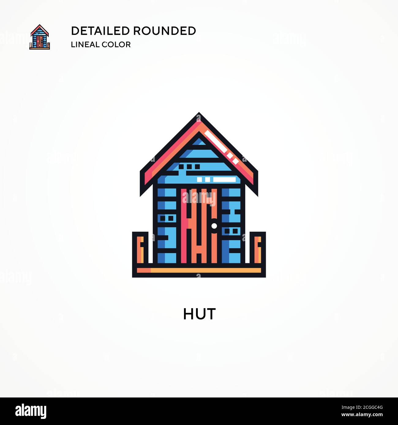 Hut vector icon. Modern vector illustration concepts. Easy to edit and ...