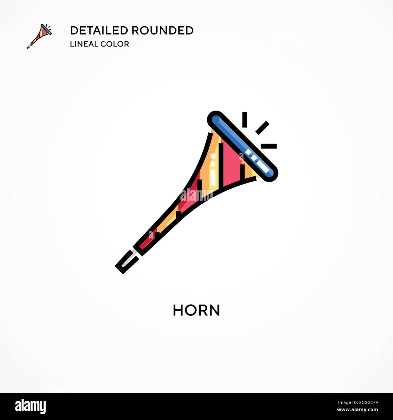 Horn vector icon. Modern vector illustration concepts. Easy to edit and ...